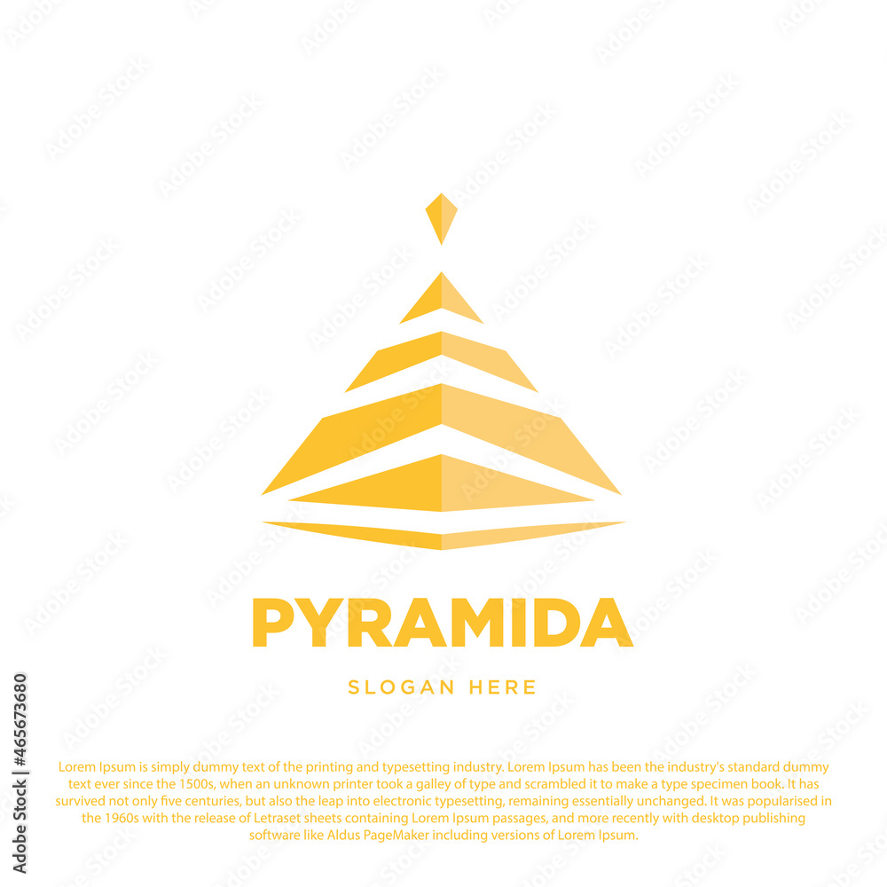 Simple pyramid logo design. pyramid logo for business and brand Stock ...