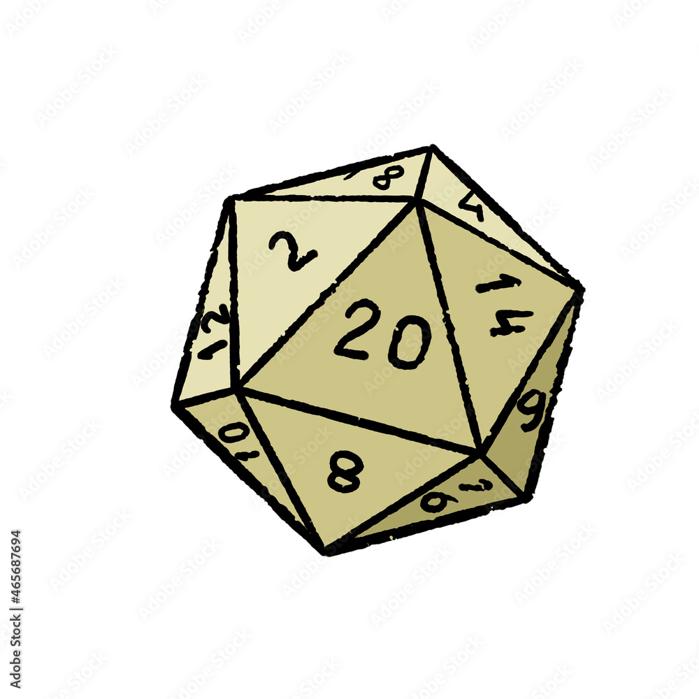 Cartoon dice for fantasy dnd and rpg Board game Stock Vector | Adobe Stock