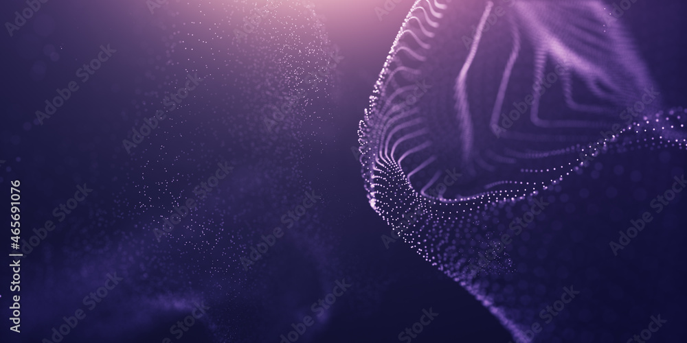 Cyber or technology background. Technology digital wave background ...