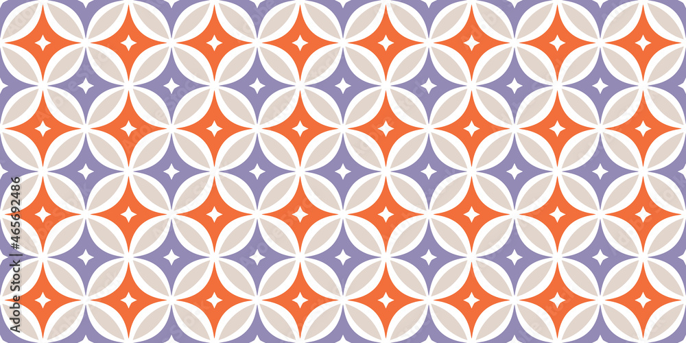 Colorful 60s Seamless Wallpaper Pattern | Repeating 1960s Modernism ...