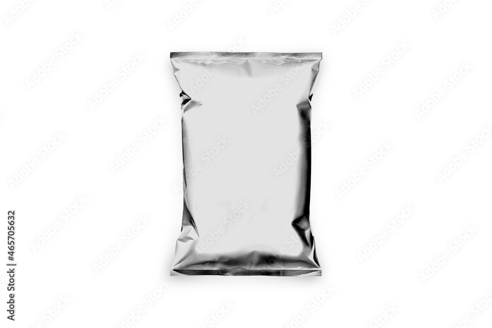 Empty blank snack packaging mock up isolated on a background. realistic ...