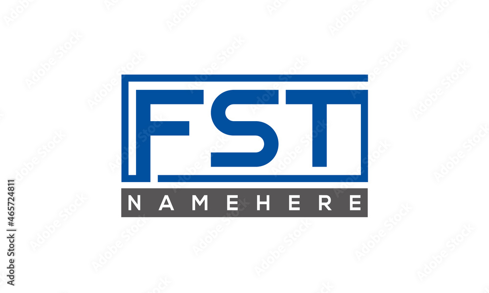 FST Letters Logo With Rectangle Logo Vector Stock Vector | Adobe Stock