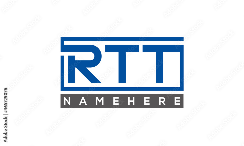 RTT Letters Logo With Rectangle Logo Vector Stock Vector | Adobe Stock