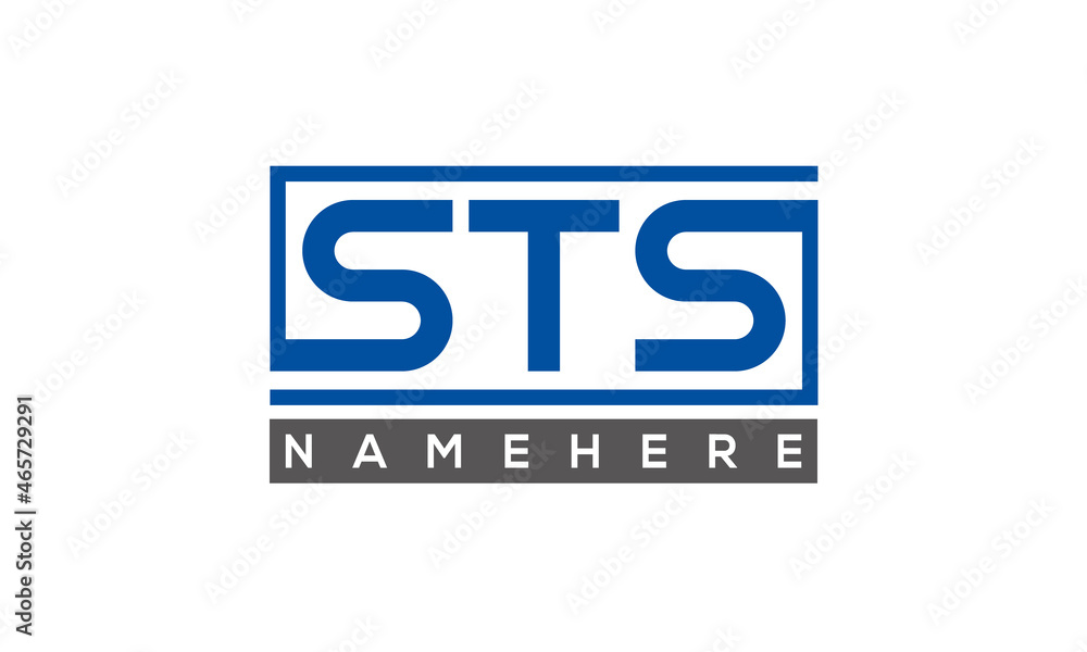 STS Letters Logo With Rectangle Logo Vector Stock Vector | Adobe Stock