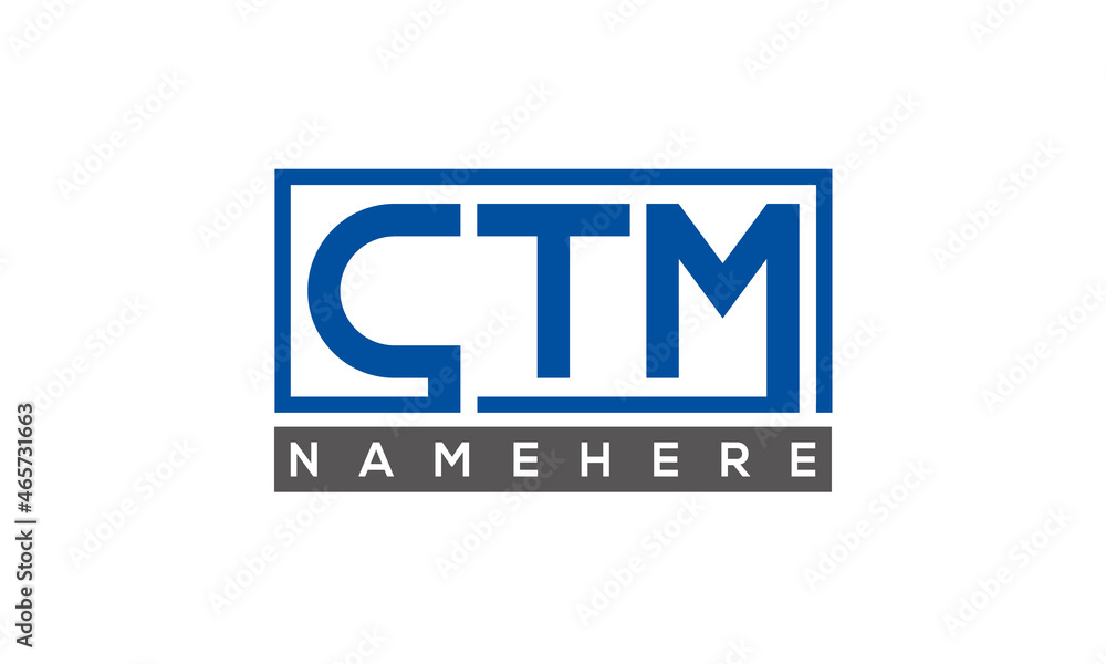 CTM Letters Logo With Rectangle Logo Vector Stock Vector | Adobe Stock
