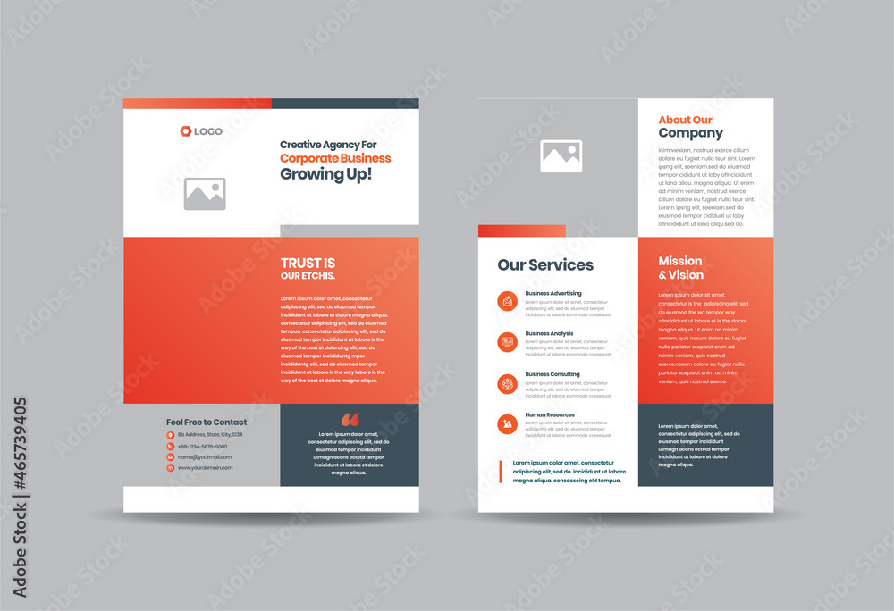 Corporate Business Flyer Design or Handout and leaflet design or ...