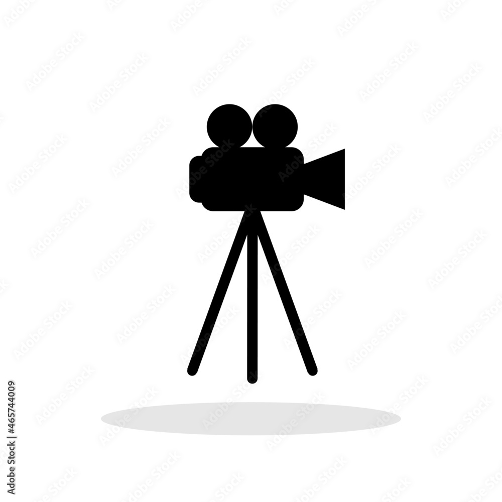 Cinema camera icon in trendy flat style. Retro camera symbol for your ...