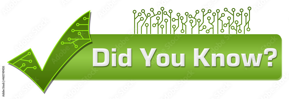 Did You Know Green Tick Mark Circuit Elements Stock Illustration ...