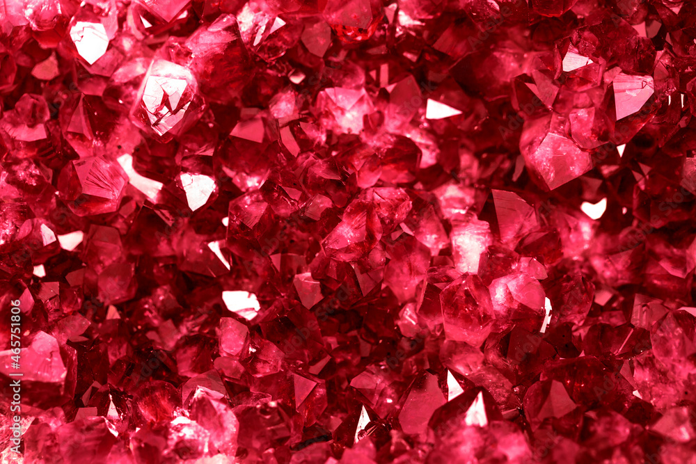 Amethyst red crystals. Gems. Mineral crystals in the natural ...