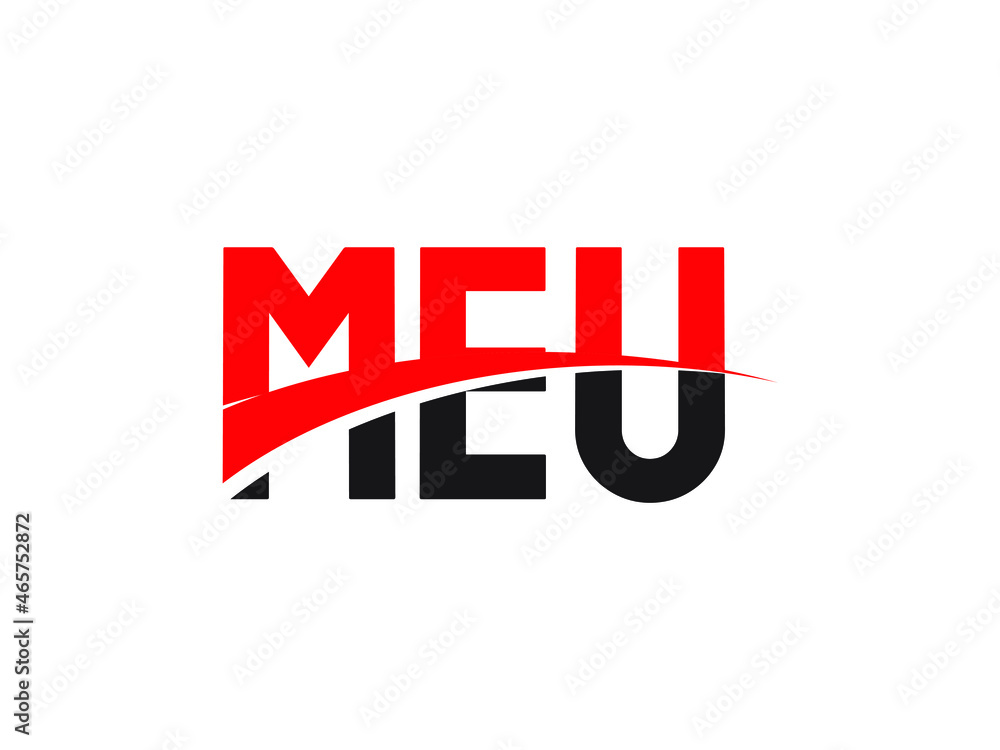 MEU Letter Initial Logo Design Vector Illustration Stock Vector | Adobe ...