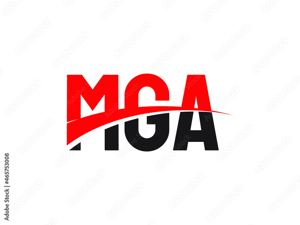 MGA Letter Initial Logo Design Vector Illustration Stock Vector | Adobe ...