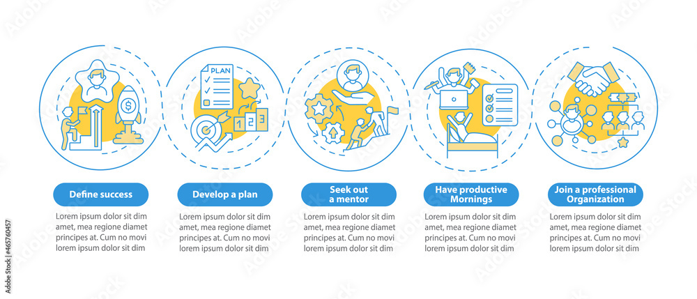 Career development vector infographic template. Professional growth ...