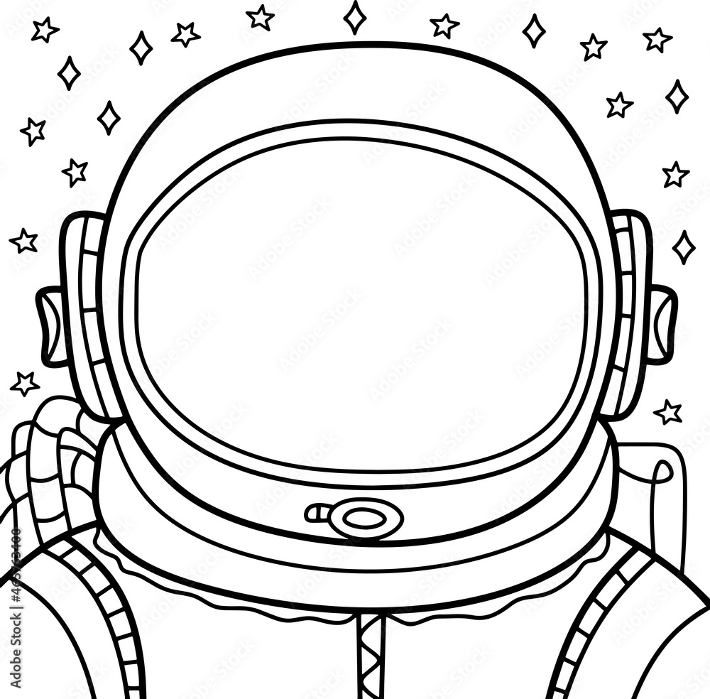 Astronaut Helmet Coloring Page