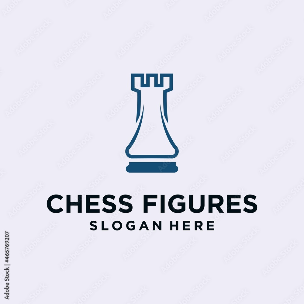 Chess king design, chess piece icon. board game, isolated on blue and ...