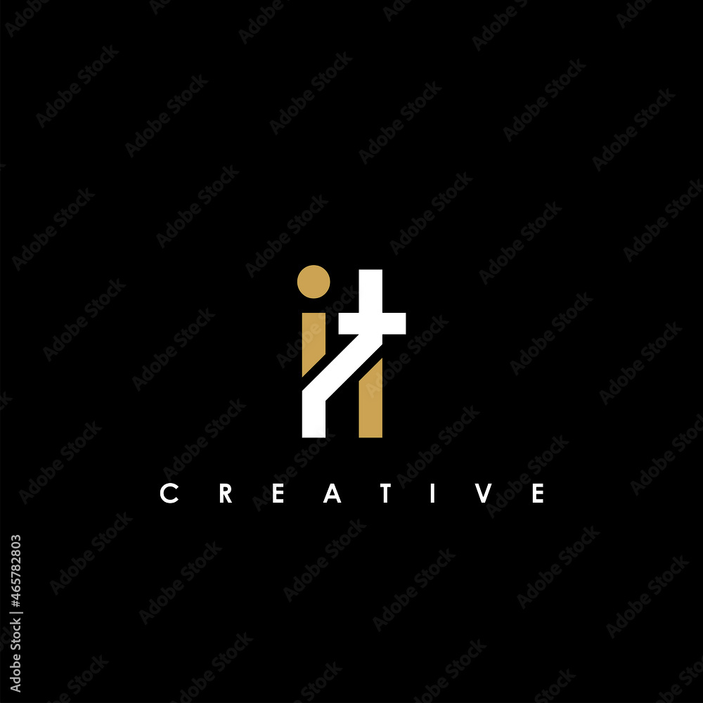 IT Letter Initial Logo Design Template Vector Illustration Stock Vector ...