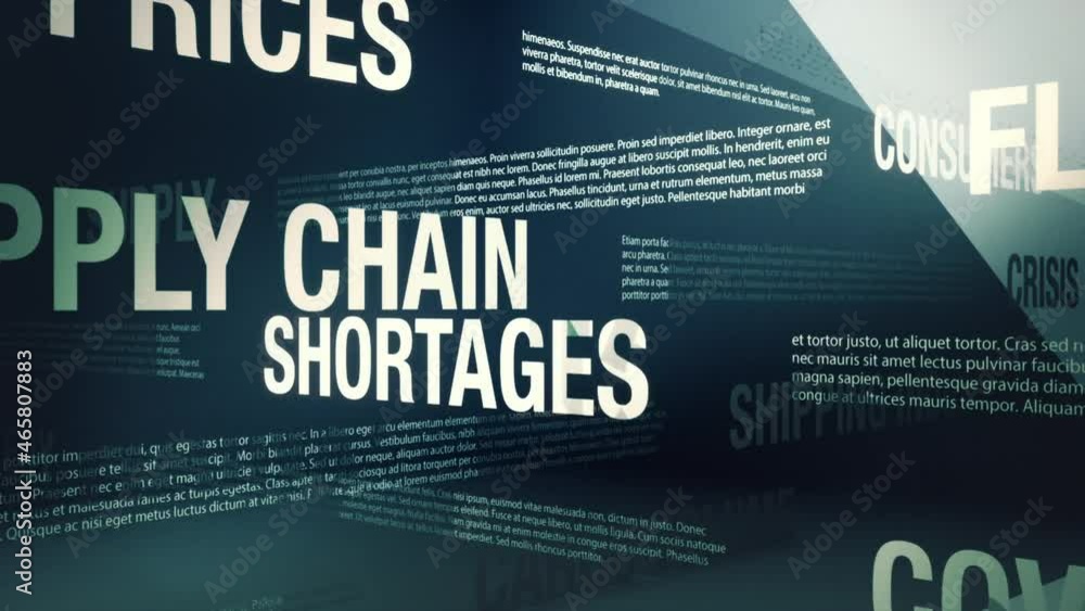 2021-2022 Global Supply Chain Crisis Related Terms Seamless Background ...