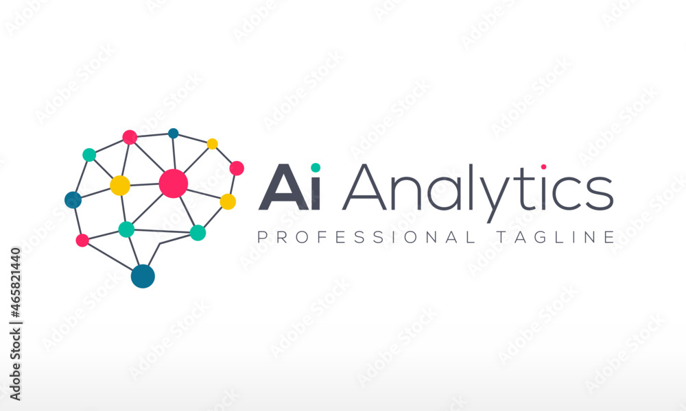 Ai Artificial intelligence Analytics Brain Logo Design Vector Icon ...
