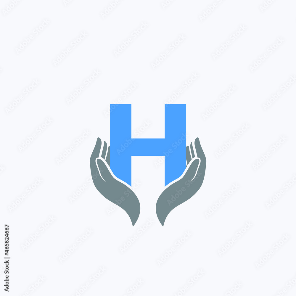 h letter logo , medical logo, minimal letter logo Stock Vector | Adobe ...