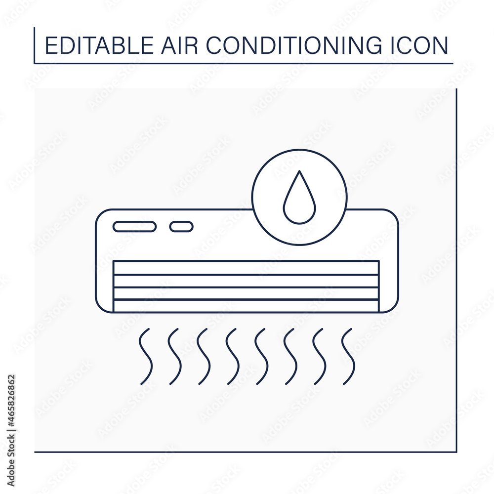 Dry mode line icon. Function used during rainy days. Dry mode ...