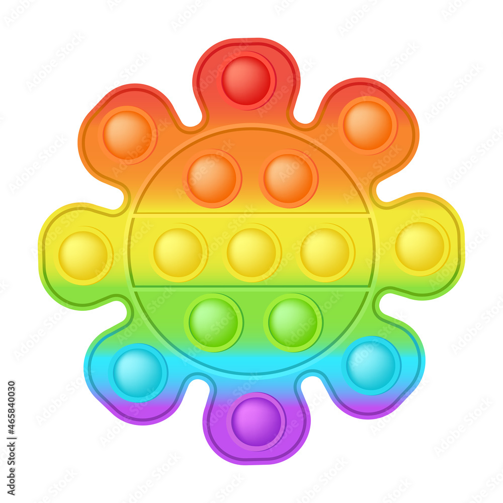 Popit figure flower as a fashionable silicon toy for fidgets. Addictive ...