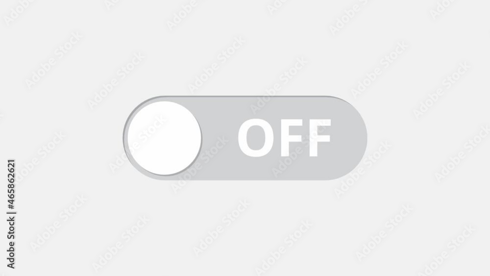 Turn On and Off switch animation on a white background Stock Video ...