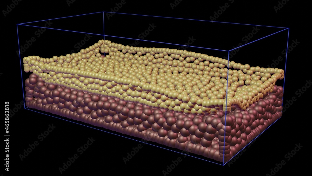 Sedimentation of heavy and light particles. Heavy particulates settle ...