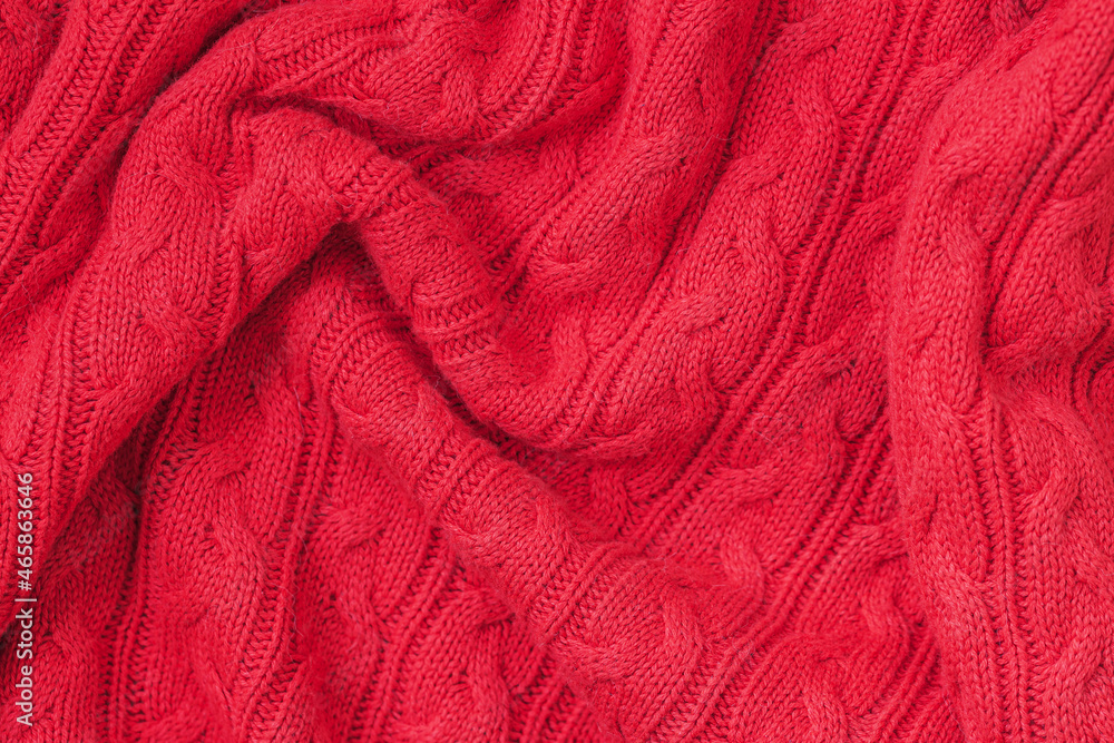 Handmade knitwear, background, knitted texture with a pattern, bright ...