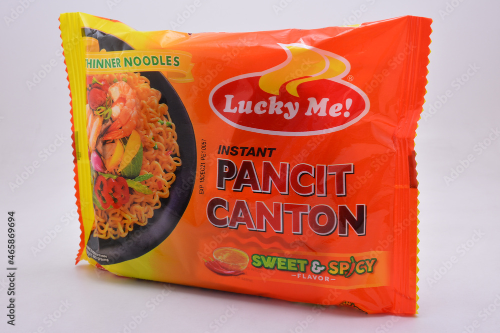 Lucky me pancit canton sweet and spicy in Manila, Philippines Stock ...