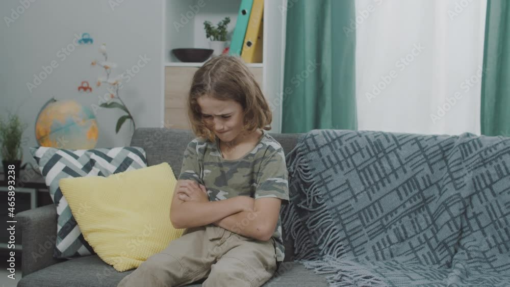 Young and Cute School Boy Throwing a Tantrum, Angry and Upset Over ...