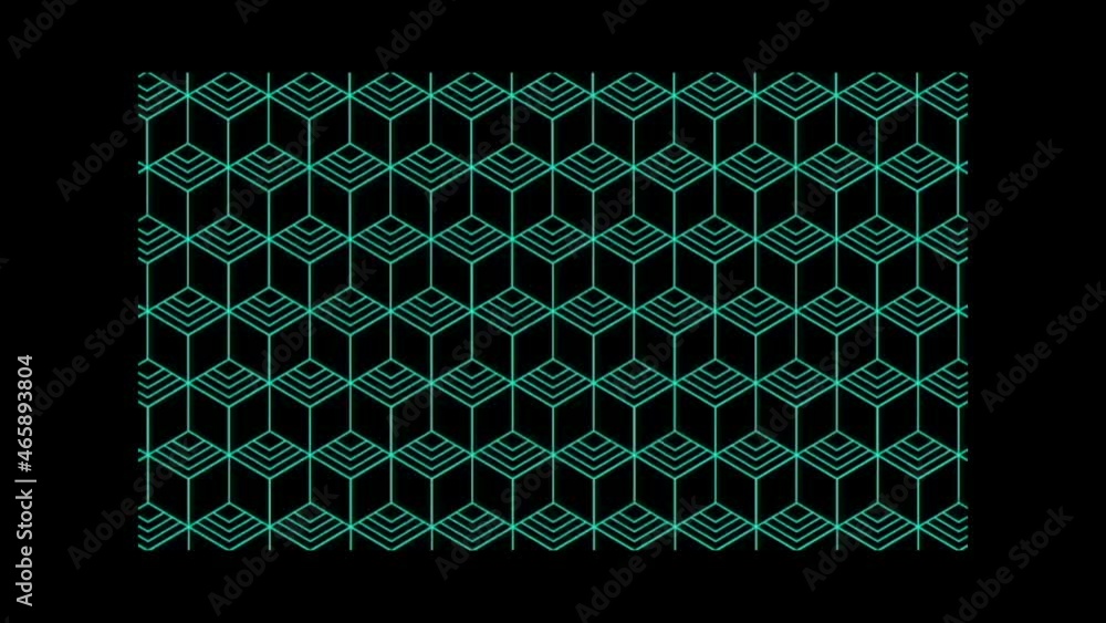 Vidéo Stock Blue Wall of cubes falls apart. Blocks are moving out of ...