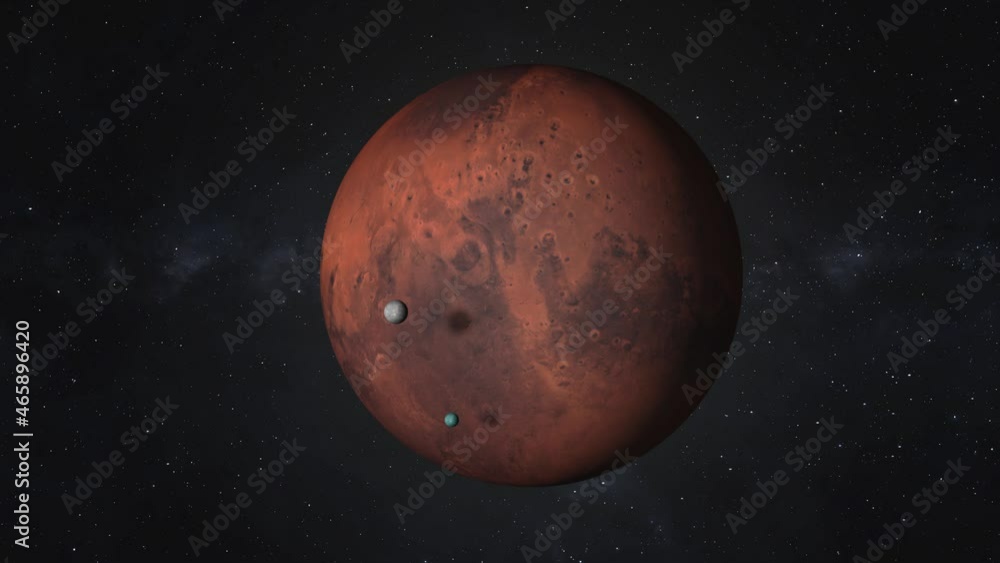 Mars - High resolution 3D footage of rotating planet Mars in the solar ...