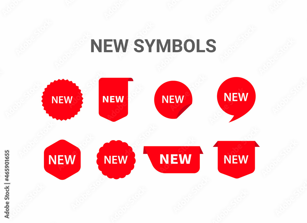 Vector illustration on different New symbols Stock Vector | Adobe Stock