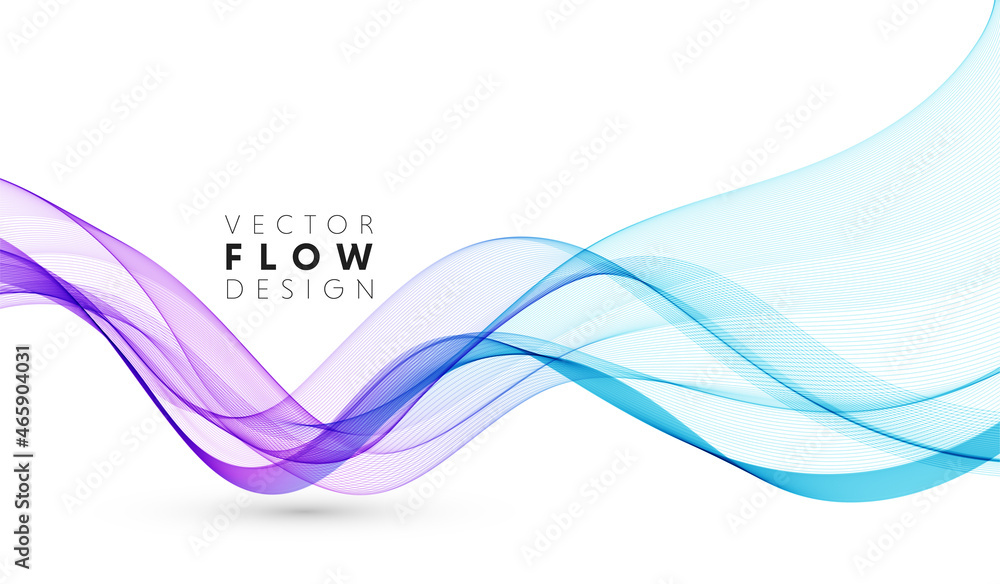 Vector abstract colorful flowing wave lines isolated on white ...