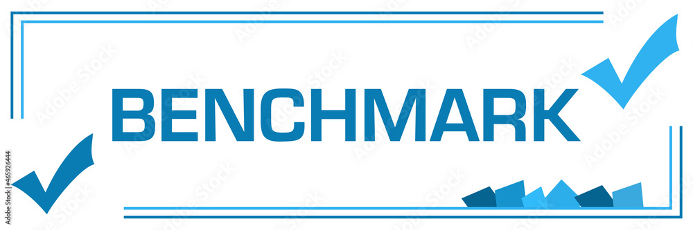Benchmark Blue Borders Tick Marks Corner Horizontal Stock Illustration ...