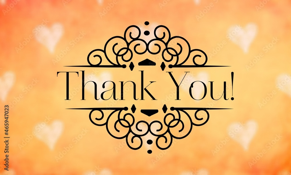 Ilustrace „Thank You Card. Hand Written Lettering for Title, Heading ...