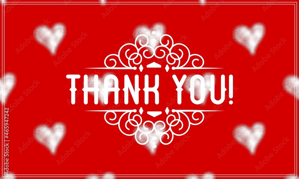 Thank You Card. Hand Written Lettering for Title, Heading, Photo ...