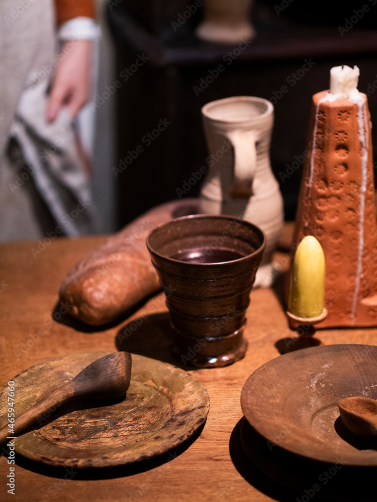 Medieval table Stock Photo | Adobe Stock