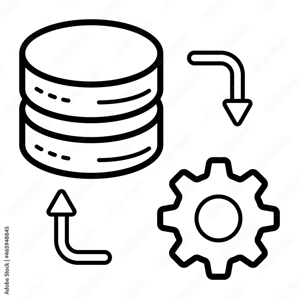 Database Maintenance Concept, IT operations analytics Vector Icon ...