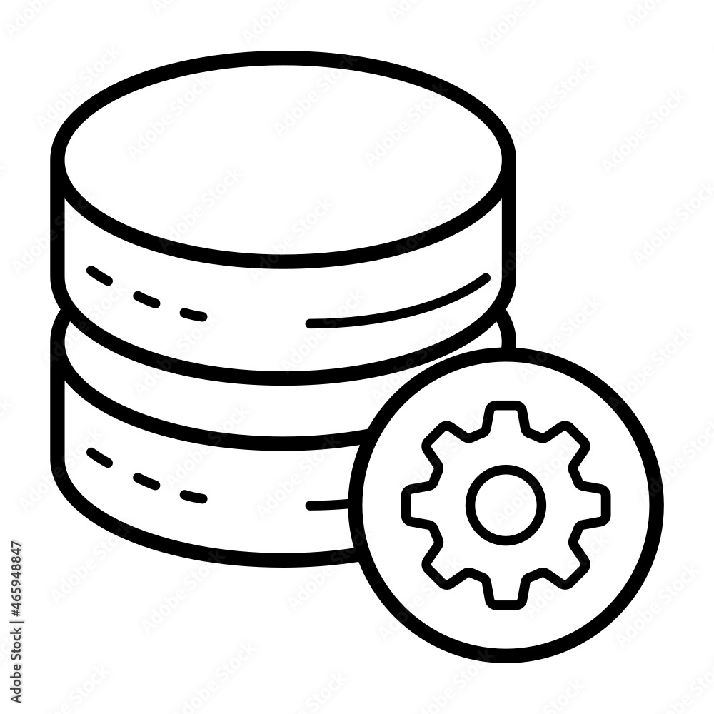 Relational database management system Concept, Datafication Vector Icon Design, Big data Symbol ...