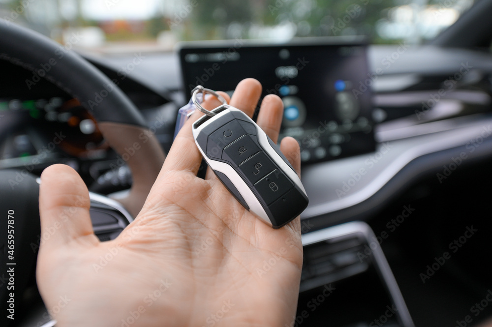 Tønsberg, Norway - September 13, 2021: black BYD Tang is a new SUV ...