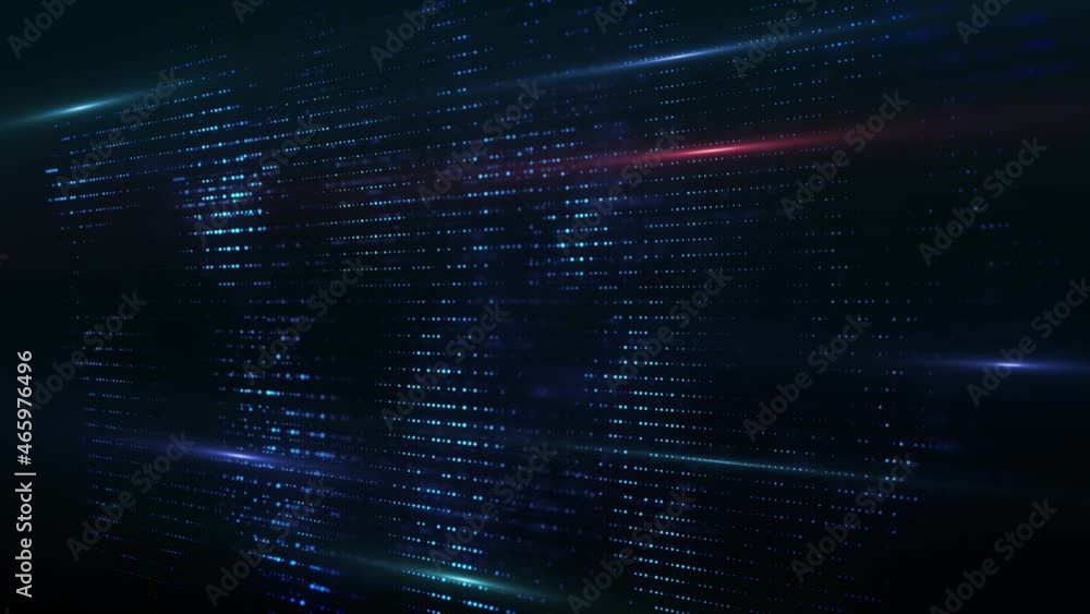 Abstract Technology Background With Glowing Lines Loop/ 4k animation of ...