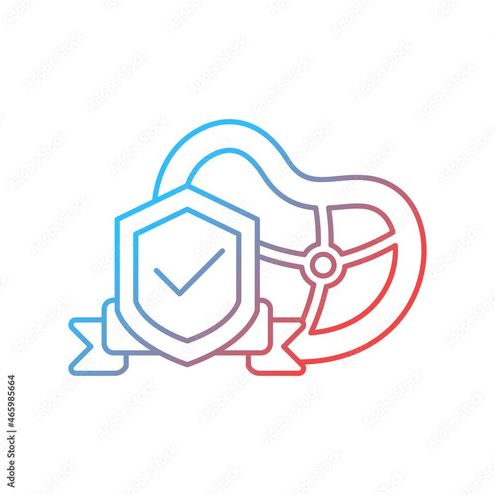 Food safety gradient linear vector icon. Food hygiene. Foodborne ...