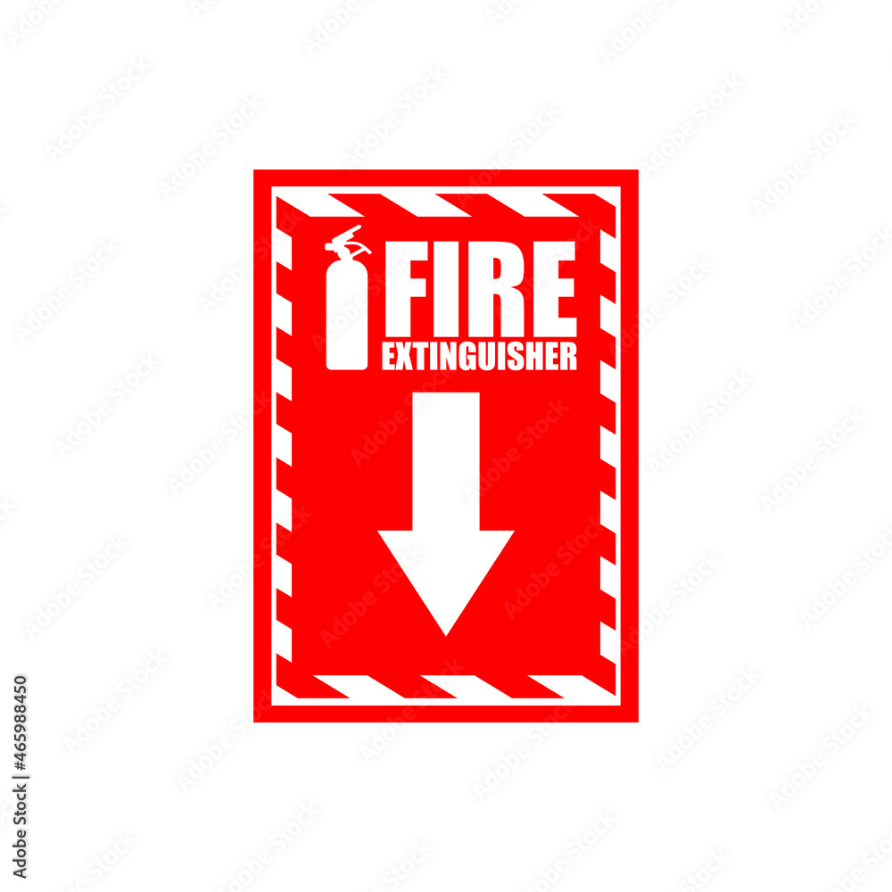 Fire extinguisher label sticker info design Stock Vector | Adobe Stock