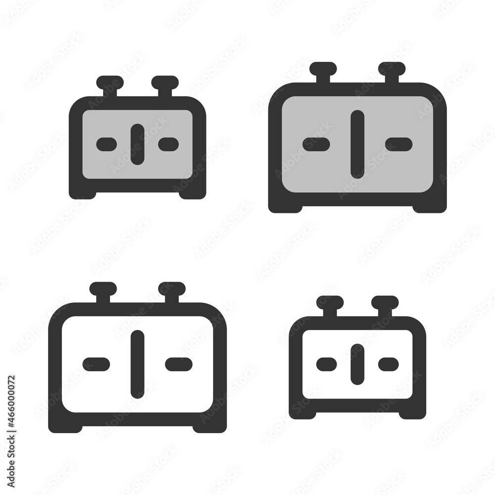 Pixel-perfect linear icon of chess-clock built on two base grids of 32 ...