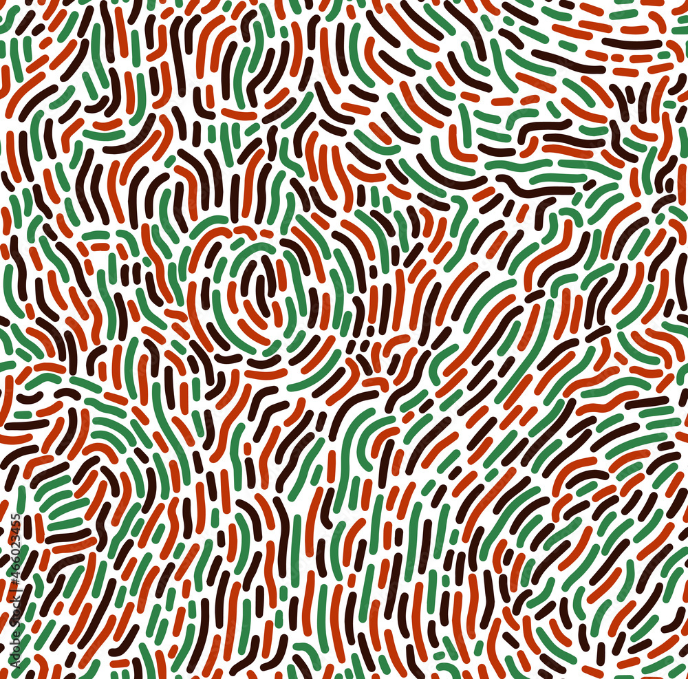 Abstract seamless pattern with random dashed lines in traditional ...