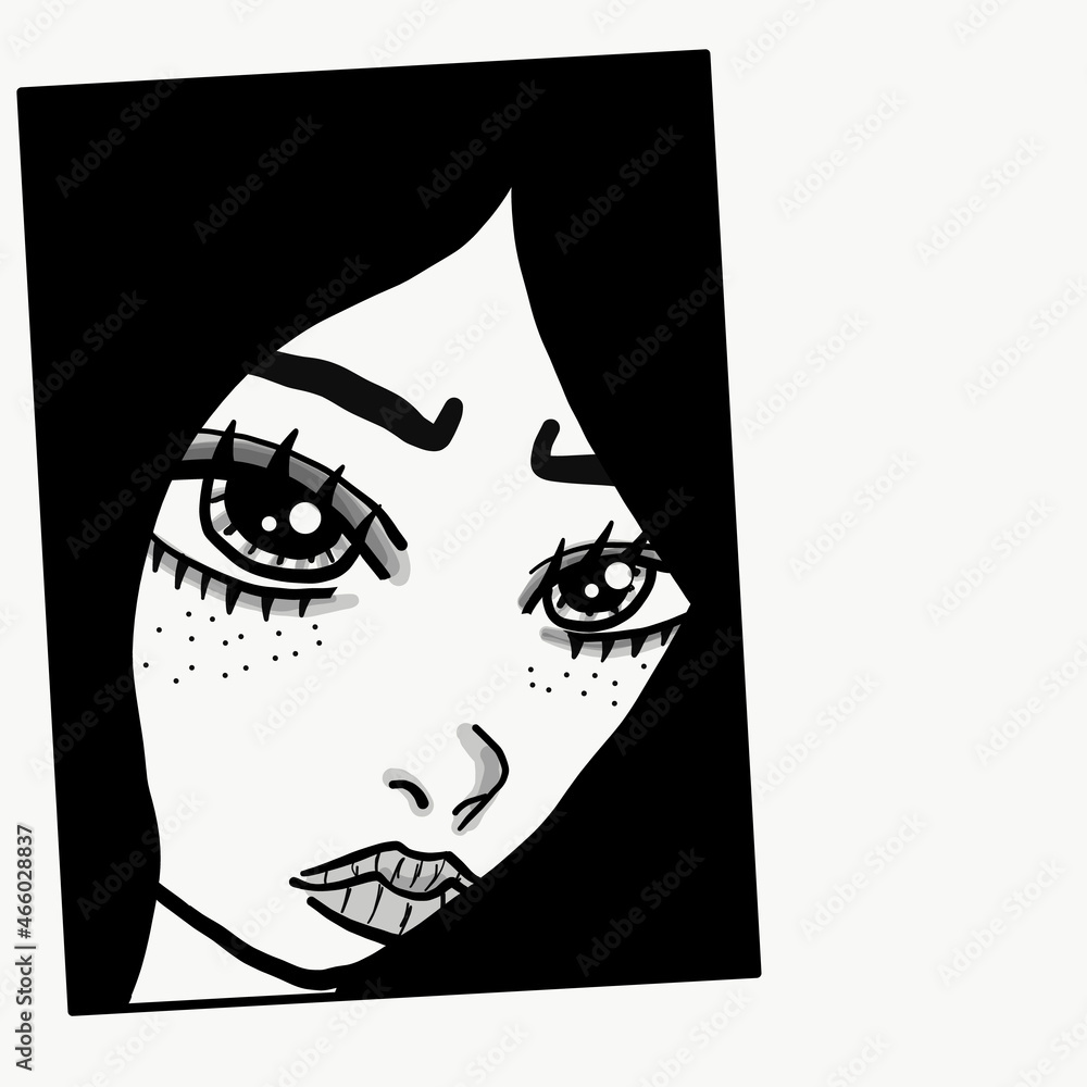 Manga style. Japanese cartoon Comic concept. Anime characters. Vector ...