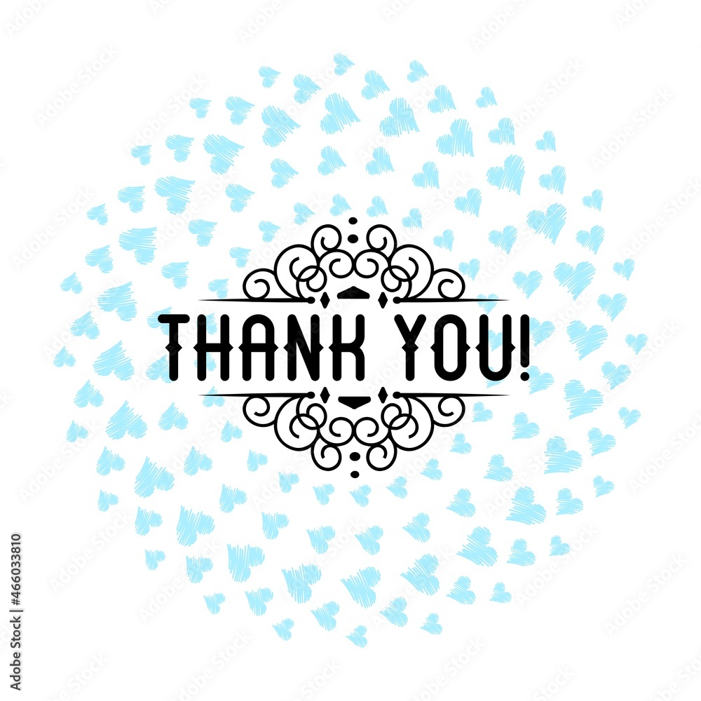 Thank You Card. Hand Written Lettering for Title, Heading, Photo ...