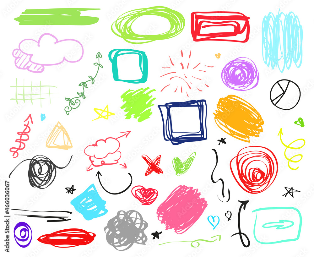 Multicolored infographic elements on isolation background. Set of ...