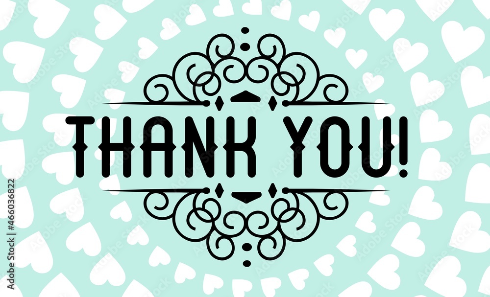 Thank You Card. Hand Written Lettering for Title, Heading, Photo ...