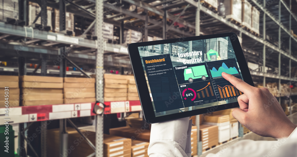 Warehouse management innovative software in computer for real time ...